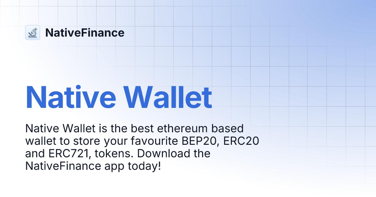 Native Wallet | NativeFinance